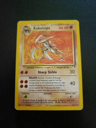Pokémon Kabutops 27/110 Collection Légendaire Rare Illimitée Wizards ...