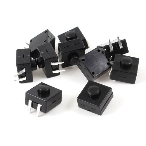 10pcs PCB Latching Push Button Switch Tactile Tact Self-locking Switch ...