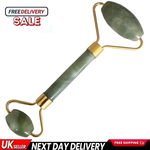 1 x Jade Roller Facial Massager Tool Double Headed Stone Facial Roller ...