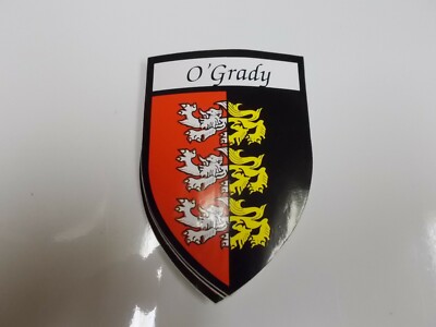 O' Grady Irish County Crest Ireland Decal Sticker Shield Badge Ireland ...