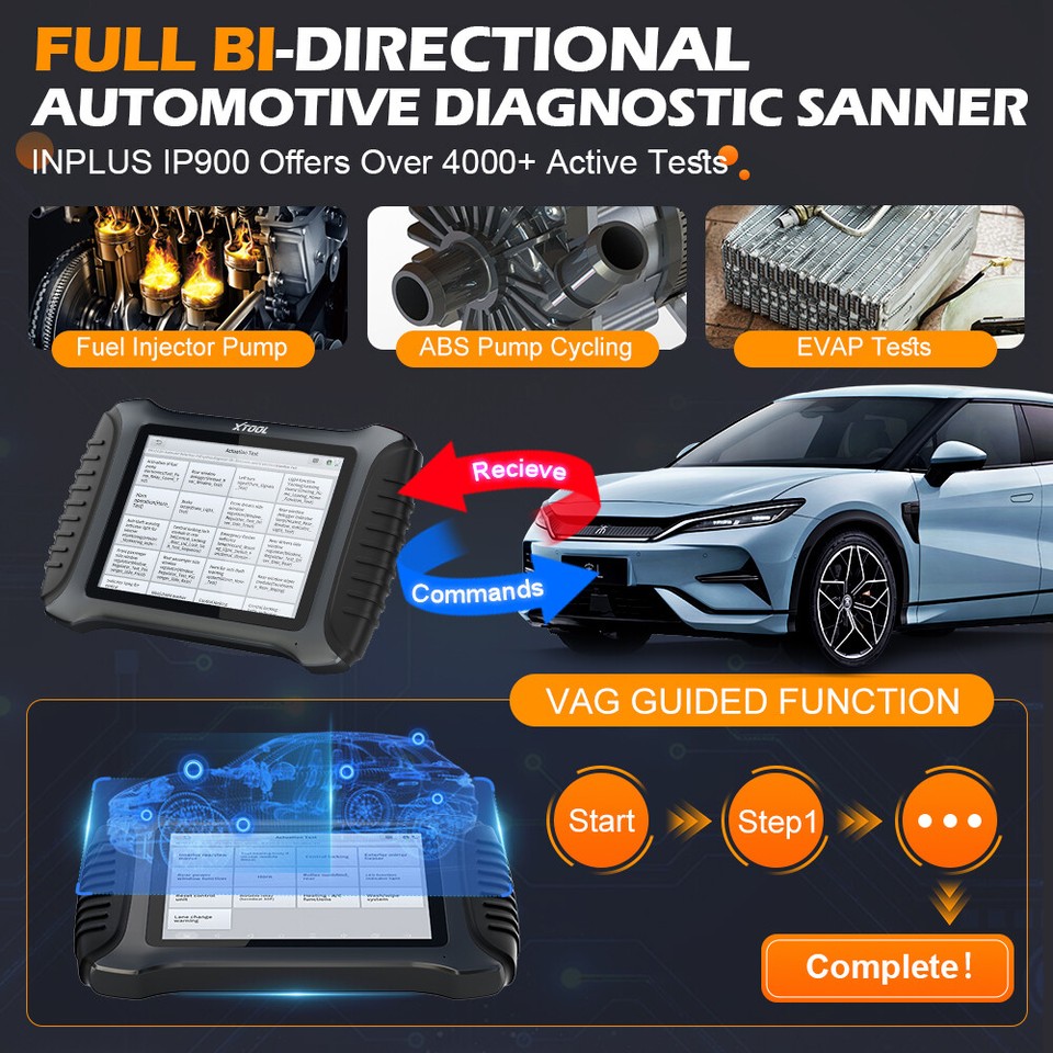 XTOOL IP900 Auto Full System Diagnostic Scanner E.CU Coding Key ...