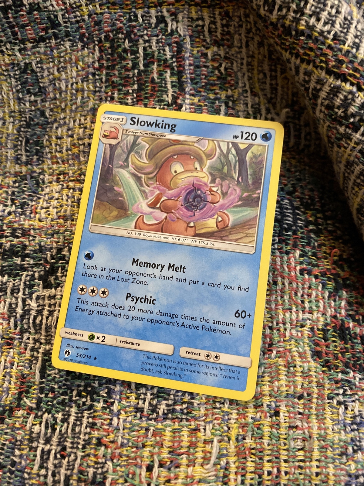 POKEMON Trading Card Stage 1 snowking hp120 memory melt psychic 55/214 ...