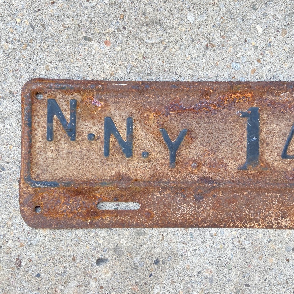 1938 Norfolk Navy Yard License Plate Topper NNY Military Naval Fort 143 ...