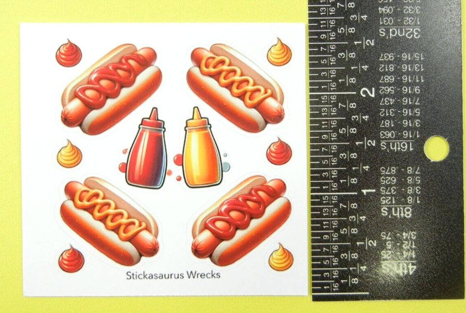 Hot Dogs Mini Sticker Sheet | eBay