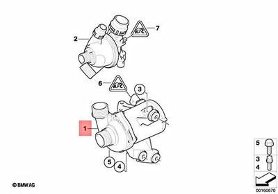 Genuine BMW E81 E82 E87N E88 E90 E91 E92 Electric Water Pump OEM ...
