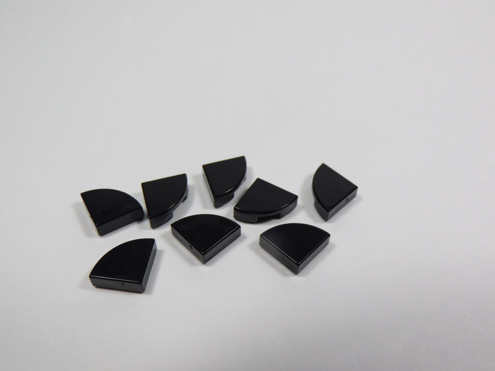 LEGO 8 Black 1x1 Round Corner Smooth Tiles Plates K11 | eBay