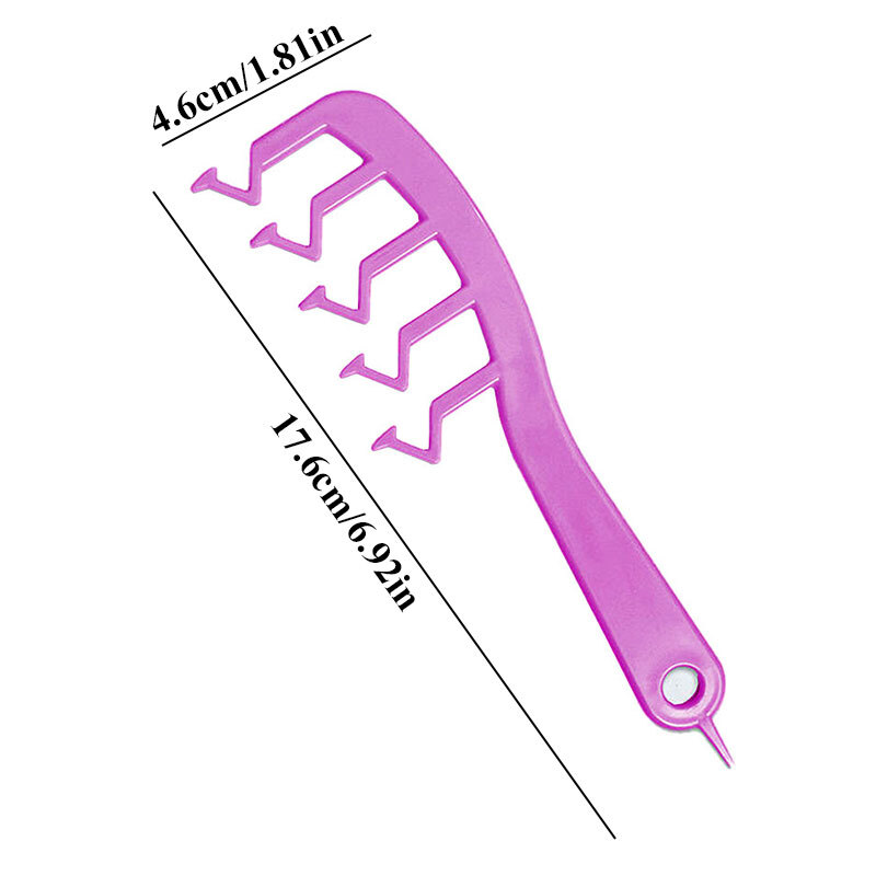 Z shape Hair Slit Comb Curly Bangs Styling Puff Hairdressing Comb For ...