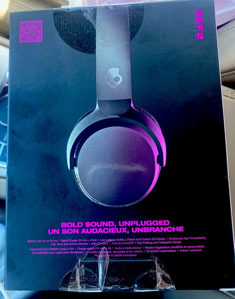 Skullcandy Riff 2 Bluetooth Wireless Headphones, Black, NEW in box! | eBay