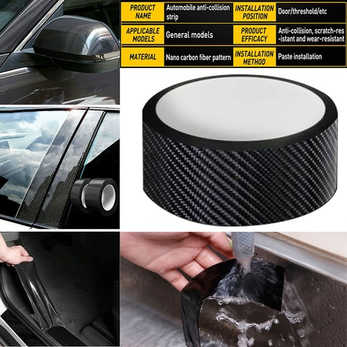 3cm Carbon Fiber Car Sticker Door Sill Scuff Anti Scratch Tape Styling ...