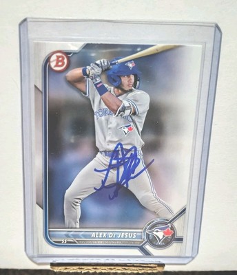 Alex De Jesus Signed IP 2022 Bowman Draft Rc Rookie Blue Jays Auto ...