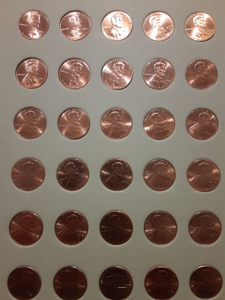 Near Complete lincoln Wheat Penny Set 1909-2025 p d s mint Cent missing ...