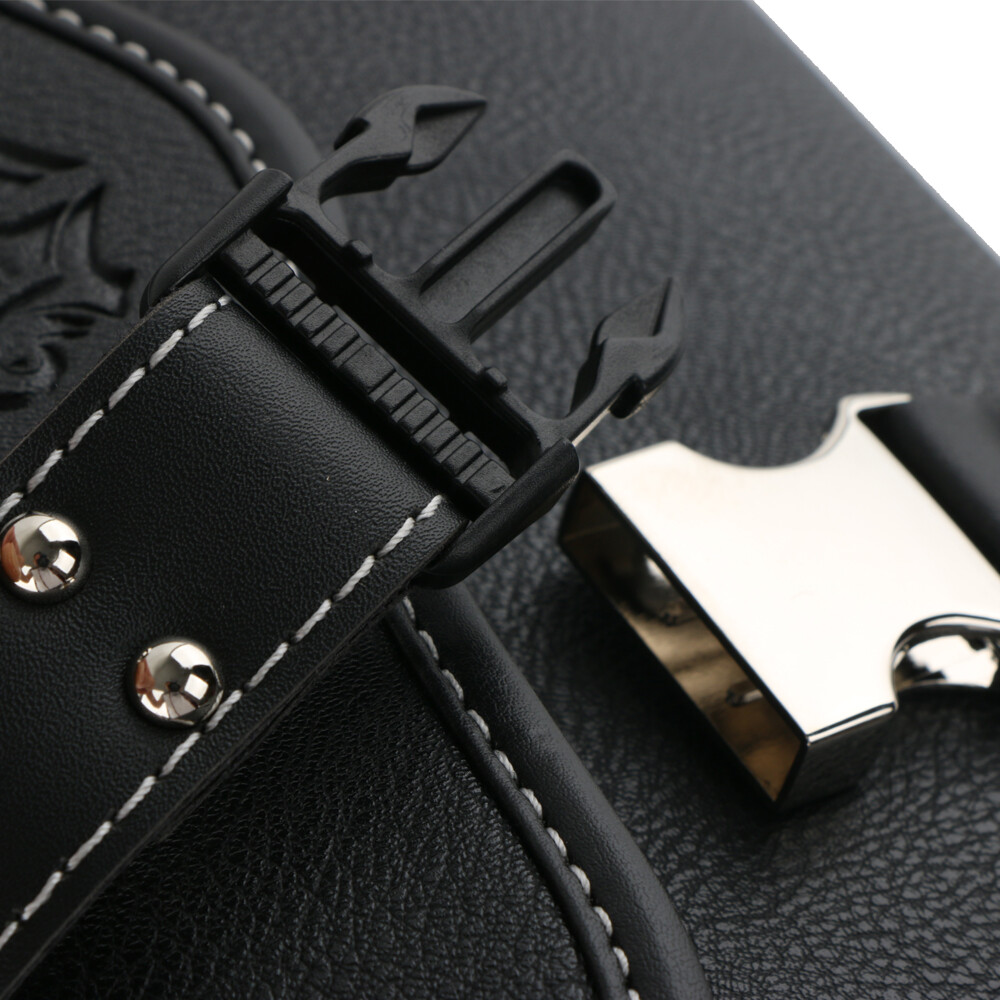 Black Motorcycle Saddlebags PU Tool Luggage Bar Bags Storage for Harley Dyna | eBay