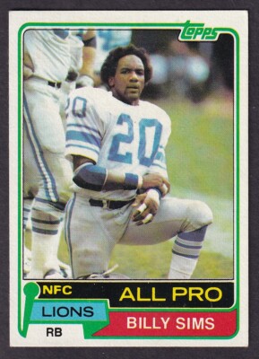1981 TOPPS BILLY SIMS CARD NO:100 NEAR MINT-MINT CONDITION | eBay
