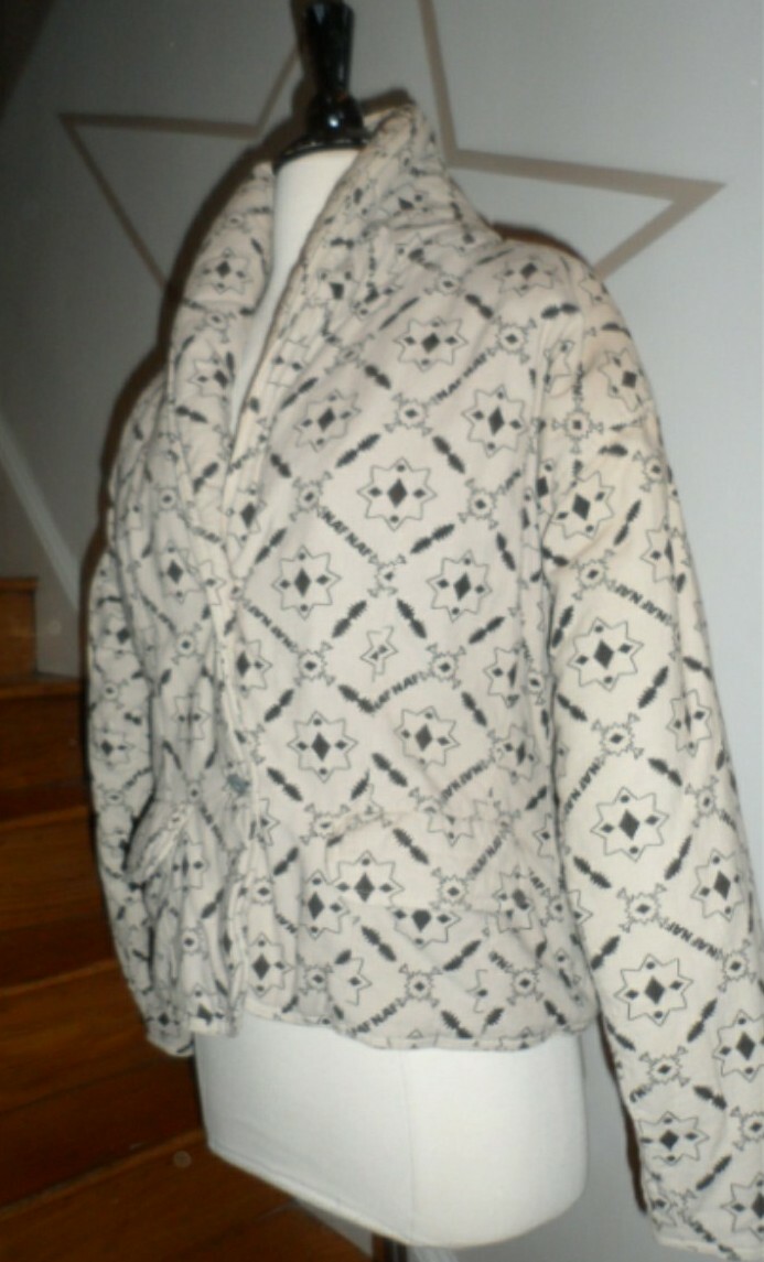 Vintage Naf Naf Logo Theme Puffer Jacket 80s 90s wome… - Gem