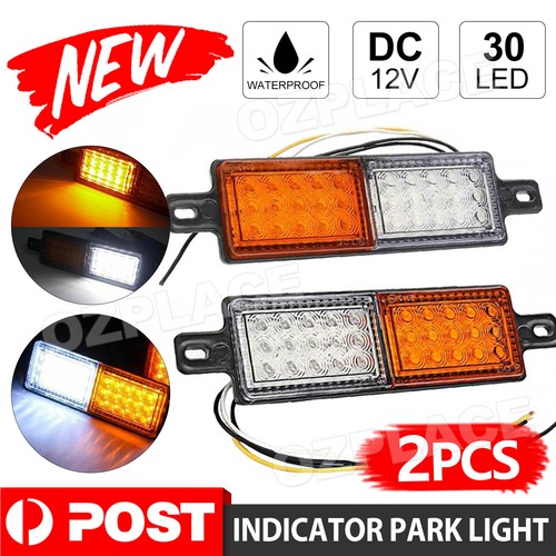 2X 30 LED Sealed Bullbar Lights Front Indicator Park Bull Bar Drl Light ...