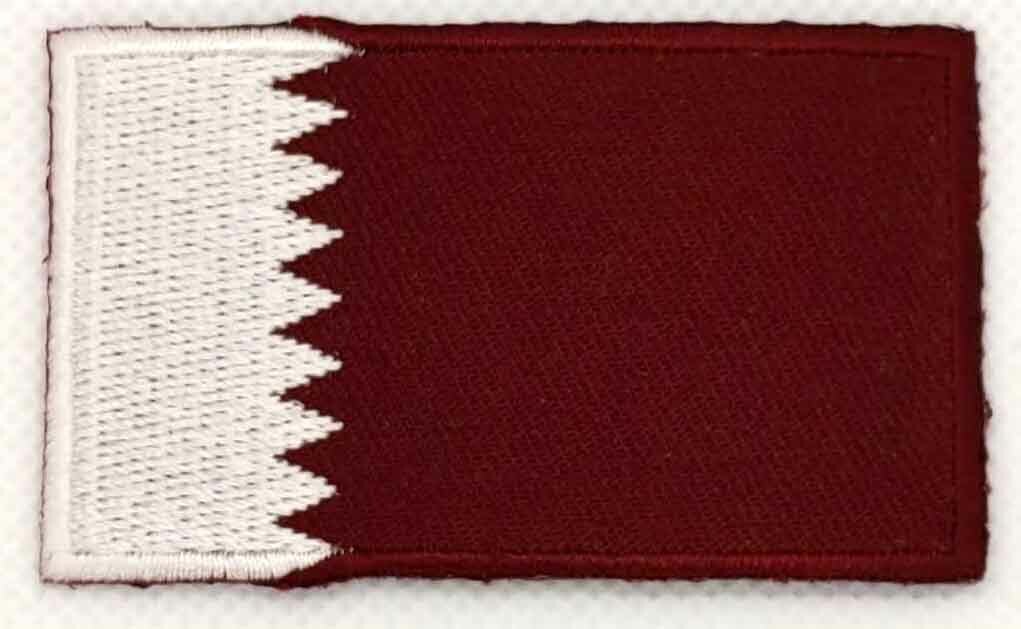 Qatar Flag Patch Embroidered Iron On Applique Qatari | eBay