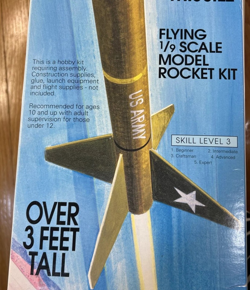 Vintage Estes U.S.Army Honest John Ballistic Missile Model, #2166, 1/9 ...