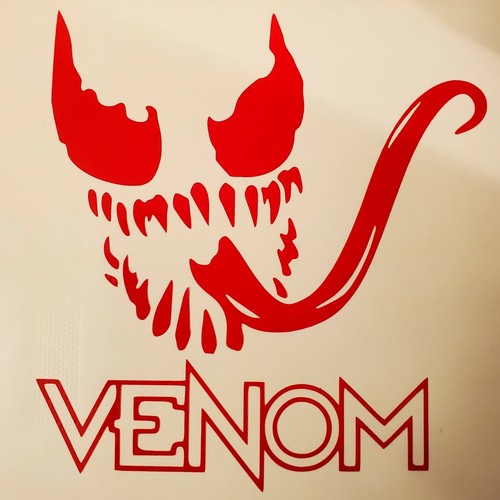 Brand New Venom Vinyl Decal Window Multi Surface Sticker | Red | Glossy ...