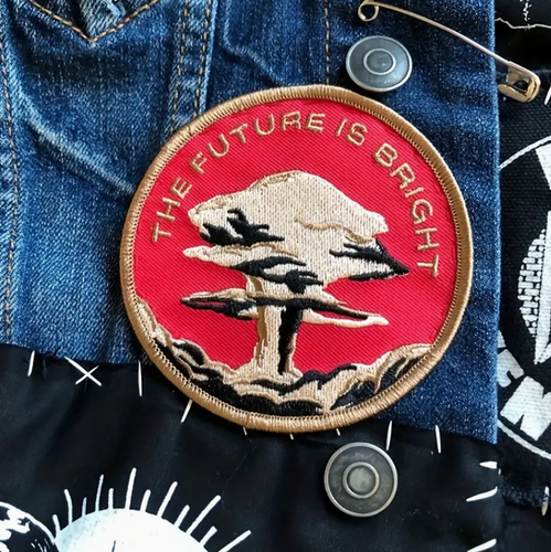 THE FUTURE IS BRIGHT - NUCLEAR BOMB EXPLOSION - Embroidered Iron-On ...