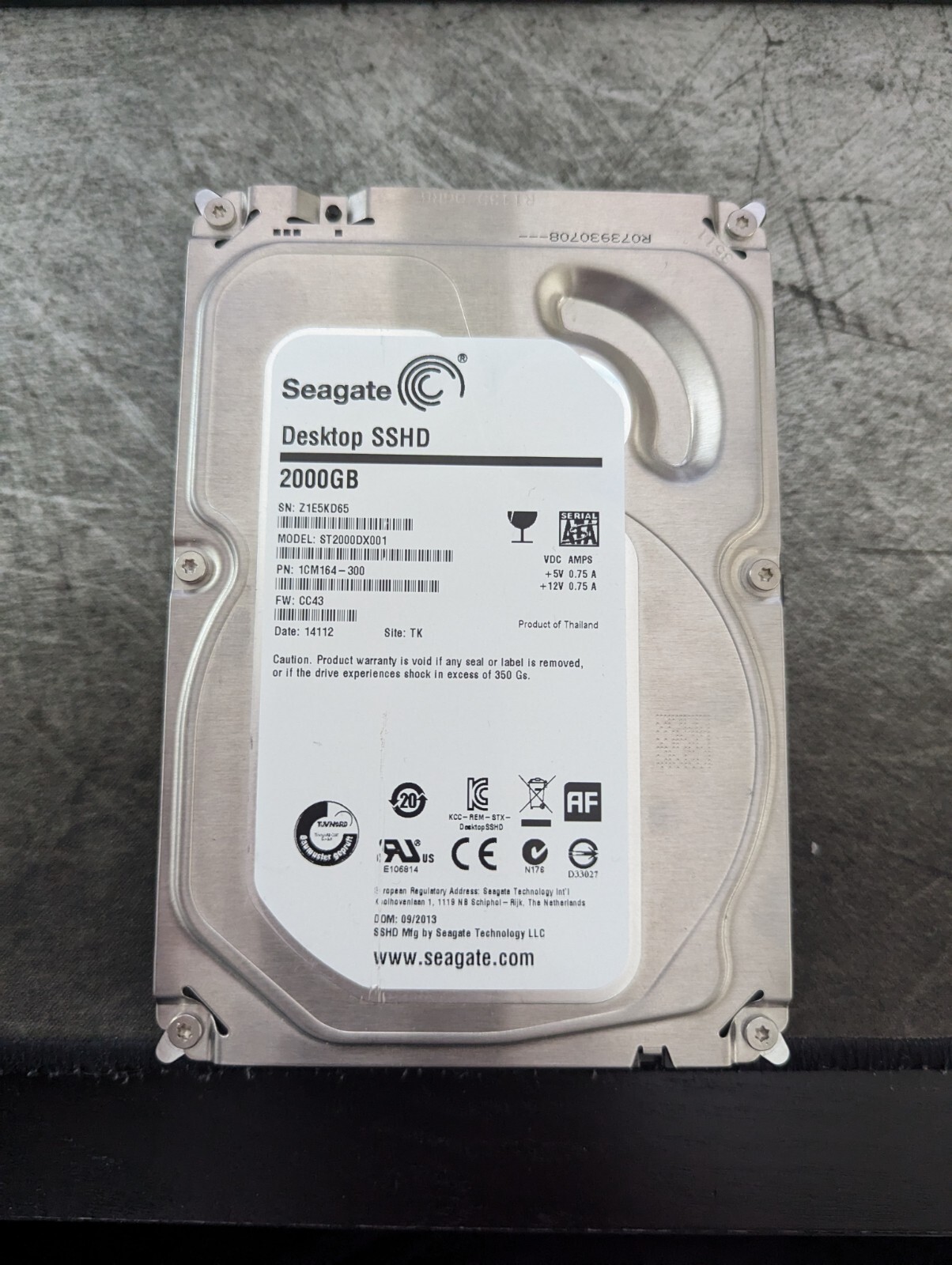 Seagate (ST2000DX001) SSHD 2TB Hard Drive 3.5" 7200RPM SATA | Tested ...