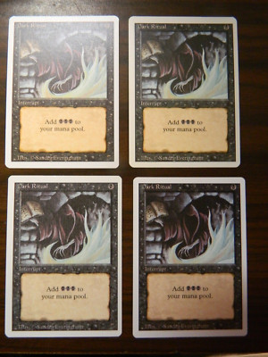 MTG Revised 3rd Edition Dark Ritual x4 UNPLAYED - NM Condition | eBay