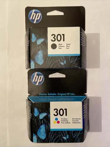 Genuine Original HP 301 Black & Tri-Colour N9J72AE Combo Ink Cartridges ...