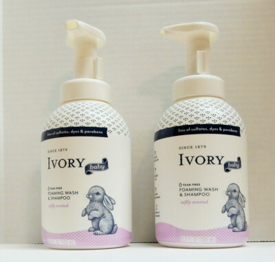 Ivory Baby Foaming Wash & Shampoo TEAR FREE 16.9 oz ea ( 2 Btls ...