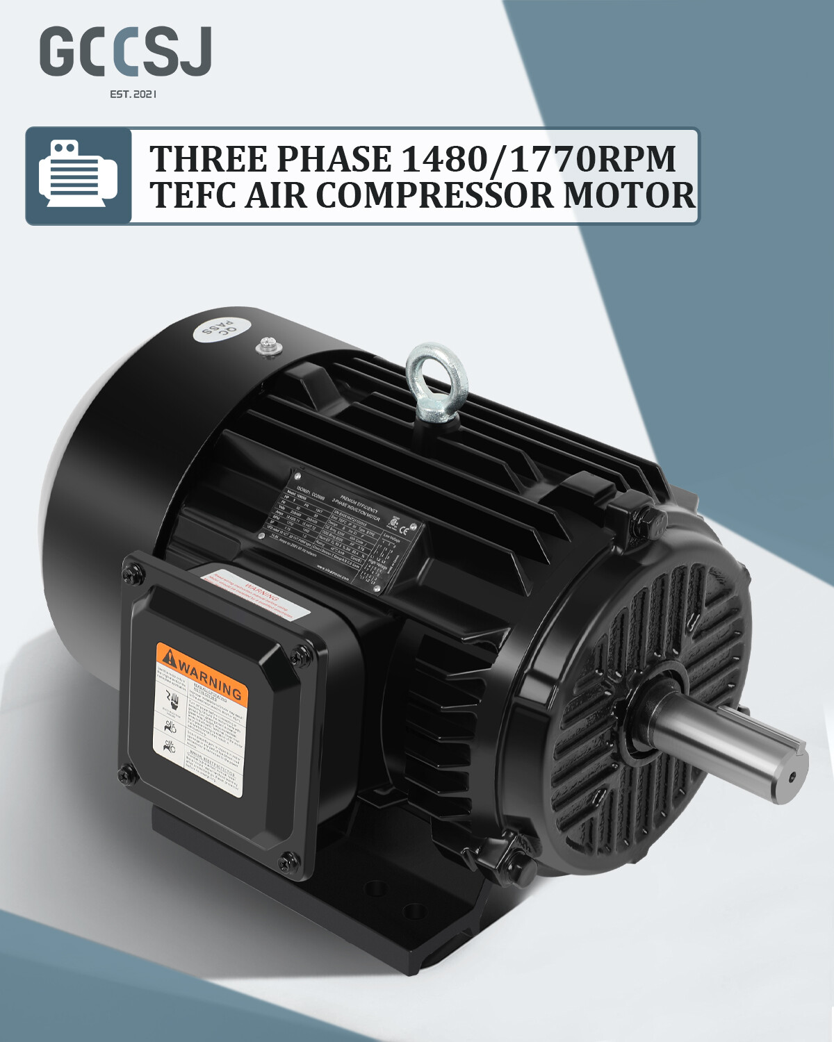 Electric General Purpose Motor 3 Phase 5HP 184T Frame 1480/1770 RPM 230 ...