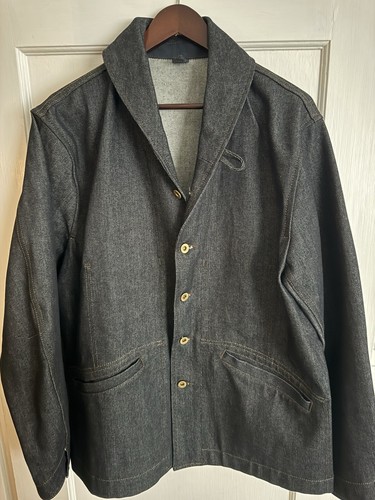 Ship John JT Shawl Collar Denim Jacket Unique XL | eBay