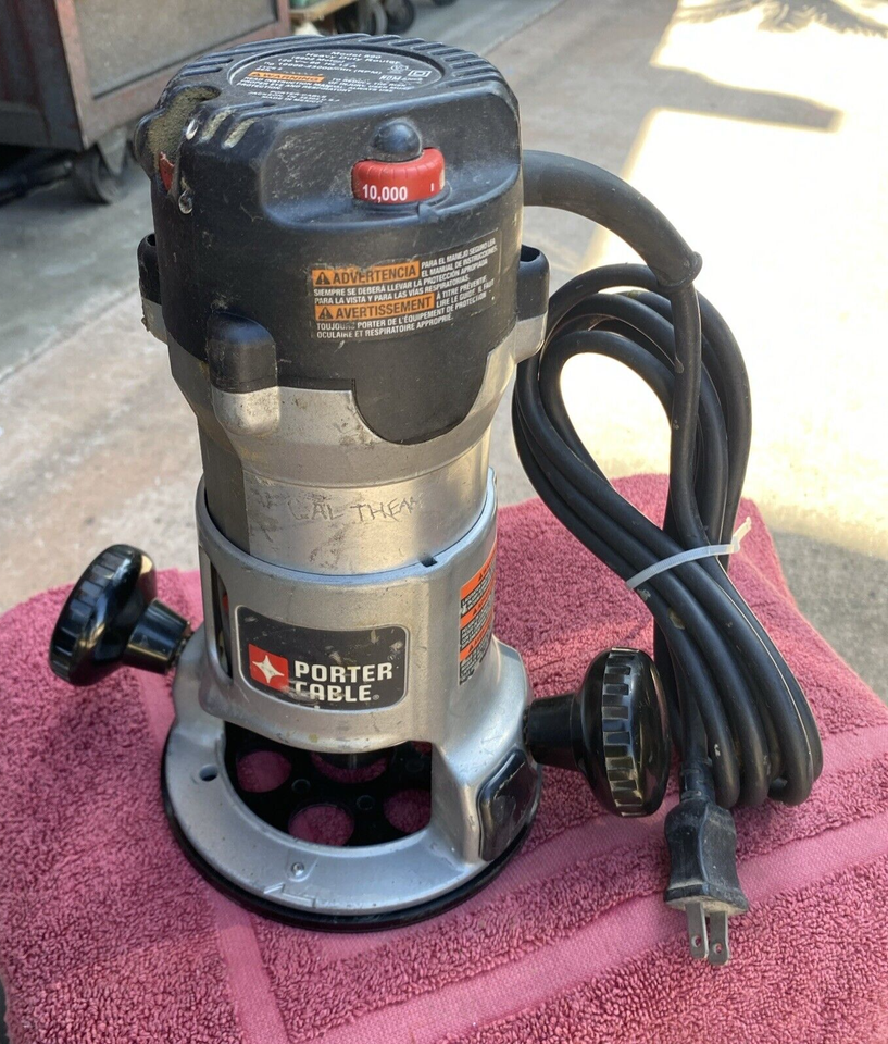 Porter Cable 890 Heavy Duty Router 8902 Motor 120V w/ Plunge Base 8931 ...