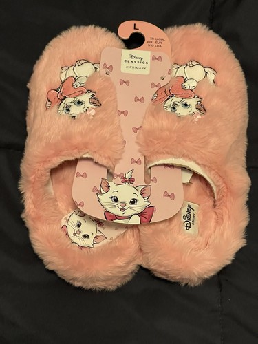 Disney Primark Aristocats Marie Pink Fluffy Slippers Large 9-10 NWT | eBay
