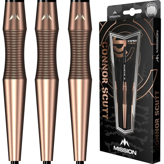 Mission Connor Scutt V2 Bronze PVD Darts - 90% Tungsten - Steel Tip ...