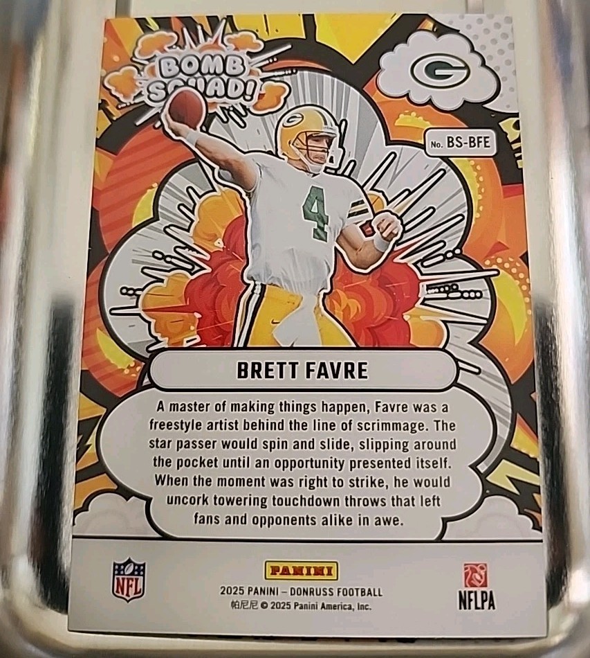2025 Panini Donruss Bomb Squad - Brett Favre #BS-BFE Green Bay Packers ...