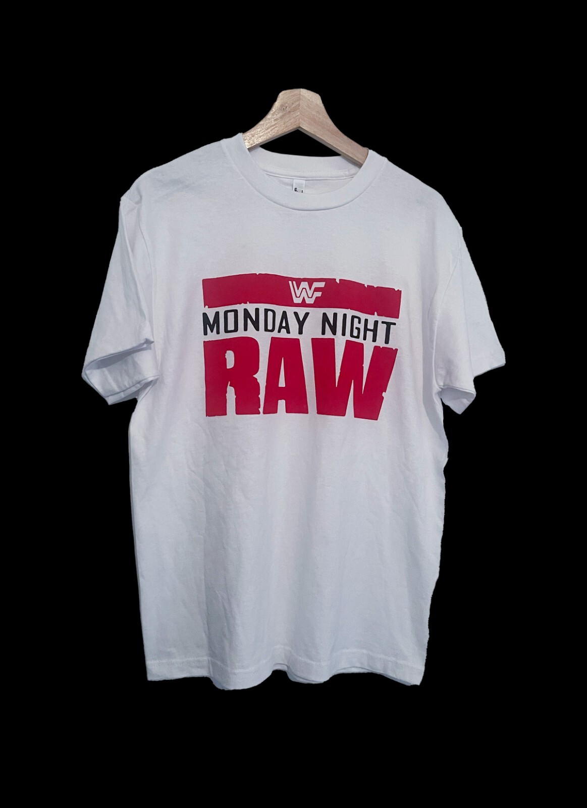 WWF WWE Monday Night Raw T Shirt White Crew Neck T-Shirt Wrestling | eBay
