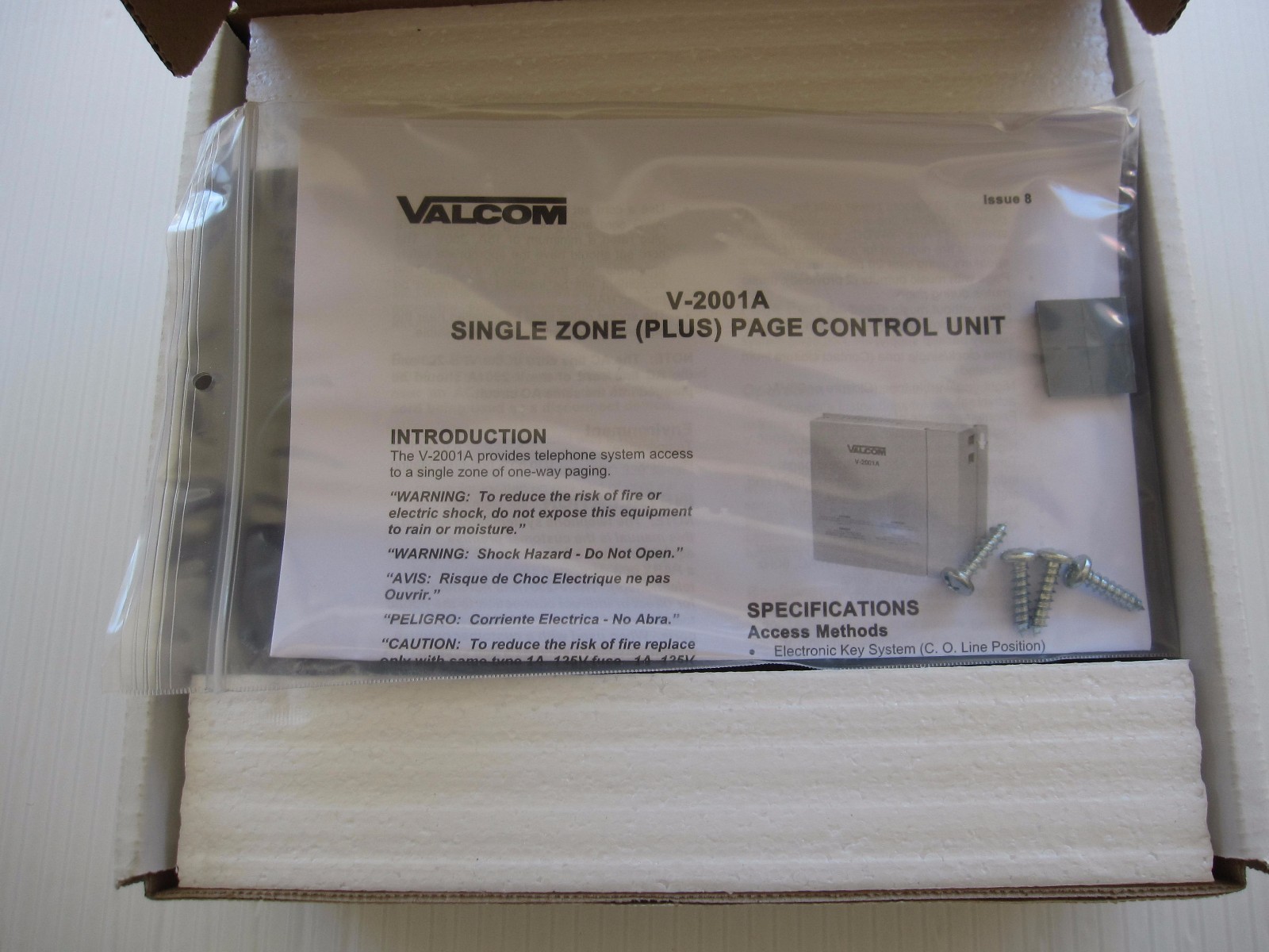Valcom V-2001A 1 Zone One-Way Enhanced Page Control with Power for sale ...