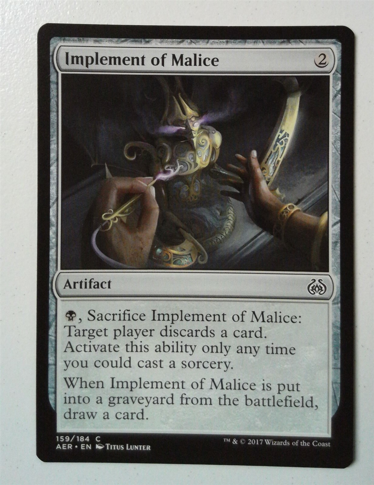 Implement of Malice *Common* Magic MtG x1 Aether Revolt | eBay