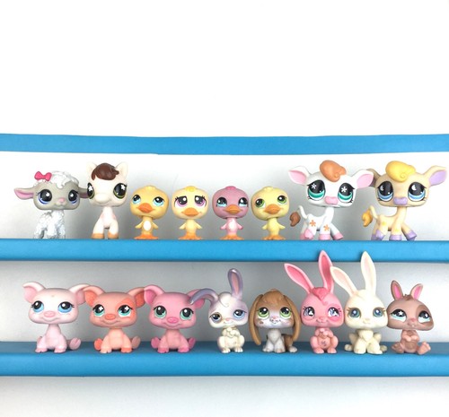 Lot 16 Littlest Pet Shop Farm Set LPS / Ferme Sheep Rabbit Horse Cow ...