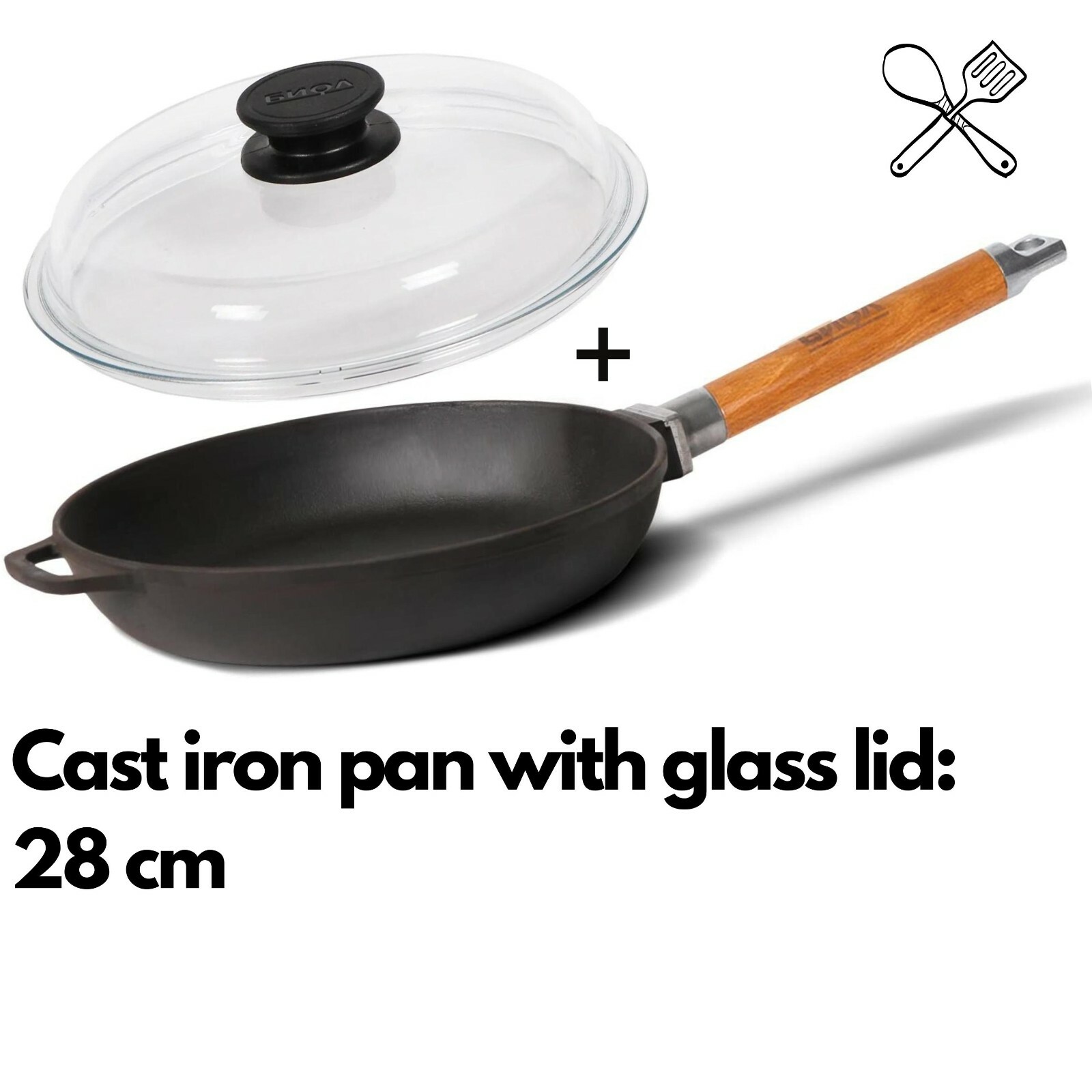 Cast Iron Skillet Frying Pan -Works With Induction Cast Iron Pan With ...