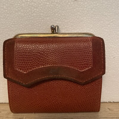 Vintage Princess Gardner Leather Wallet Coin Purse Kisslock Genuine ...