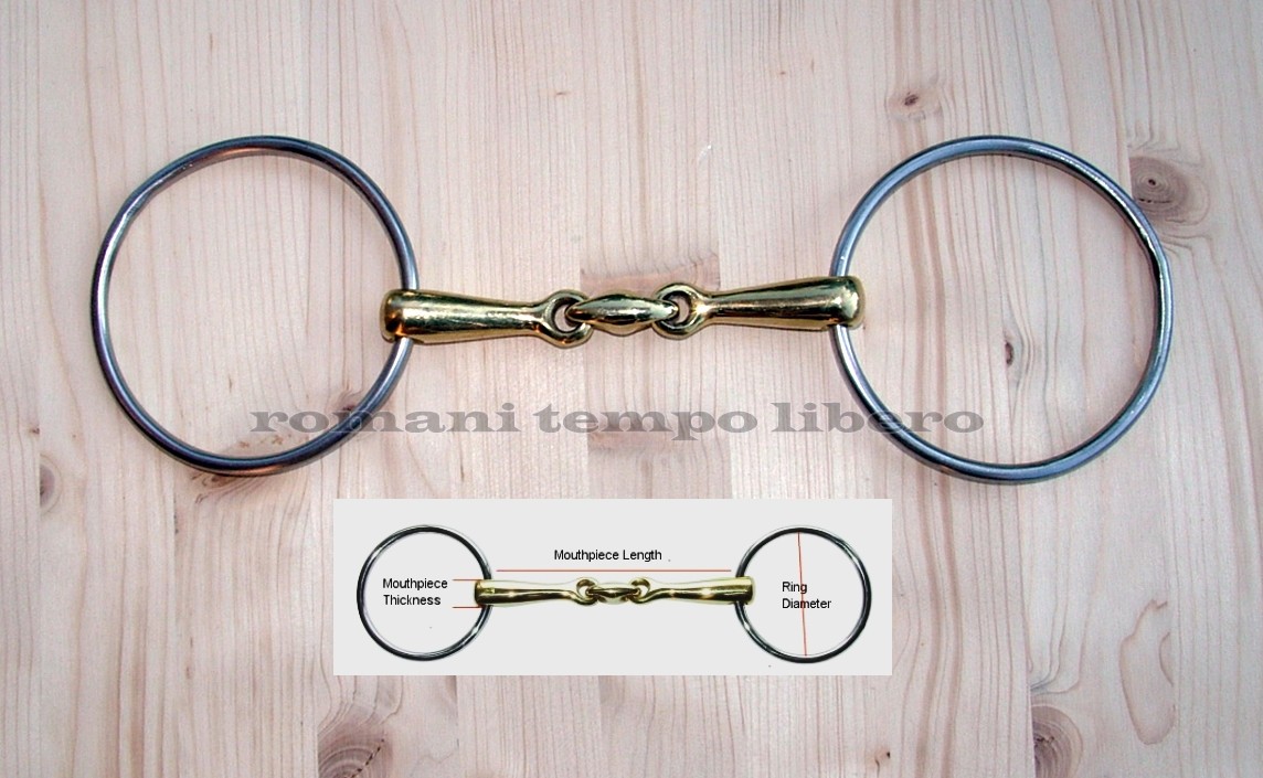 Double Jointed Copper Bit With Big Rings - Snaffle Bit Solid Big Rings ...