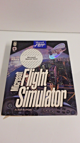 Microsoft Home MS-DOS Flight Simulator PC Video Game CD-Rom 1995 ...
