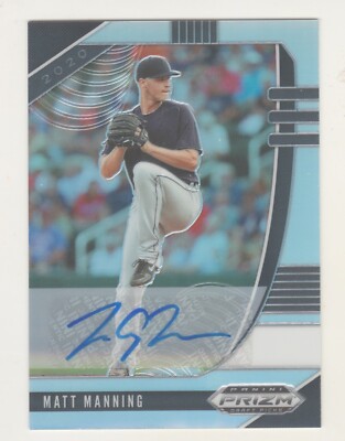 2020 Prizm Draft Picks SILVER PRIZM AUTOGRAPH PDP144 MATT MANNING RC ...