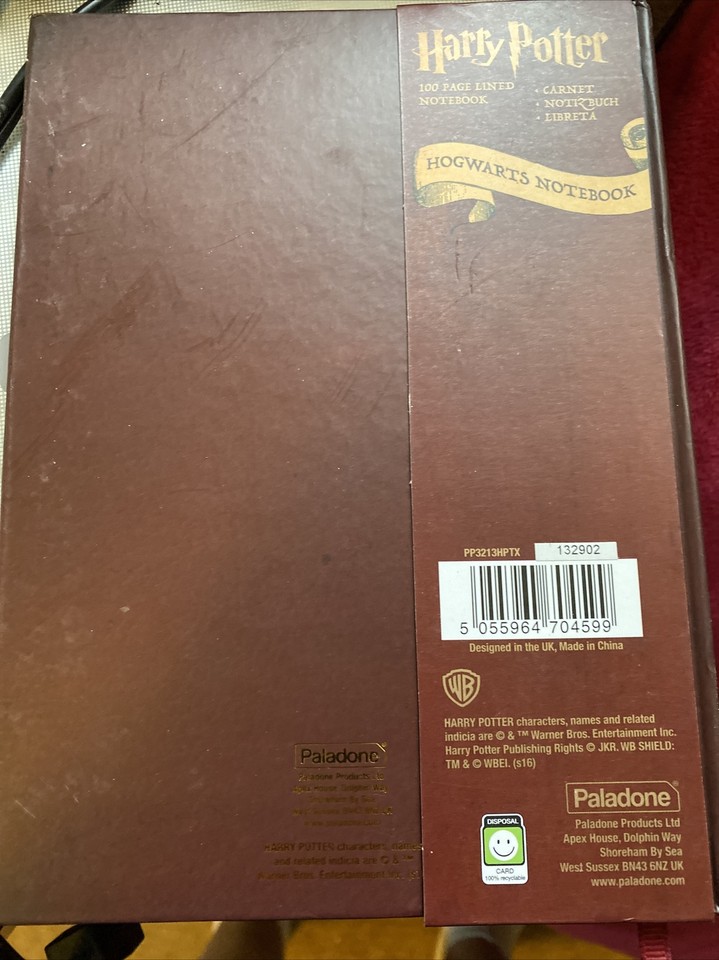 Harry Potter Hogwarts 100 page lined Notebook Journal Paladone 704599 ...