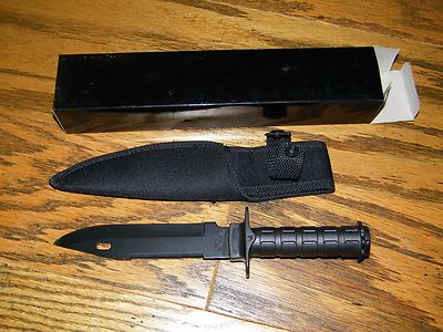 Bud k Bud-k Black Survival Bowie Style Knife Lightweight Plastic handle ...