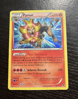 Pyroar 12/119 Cosmos Holo Rare XY Phantom Forces Pokemon Card HP | eBay