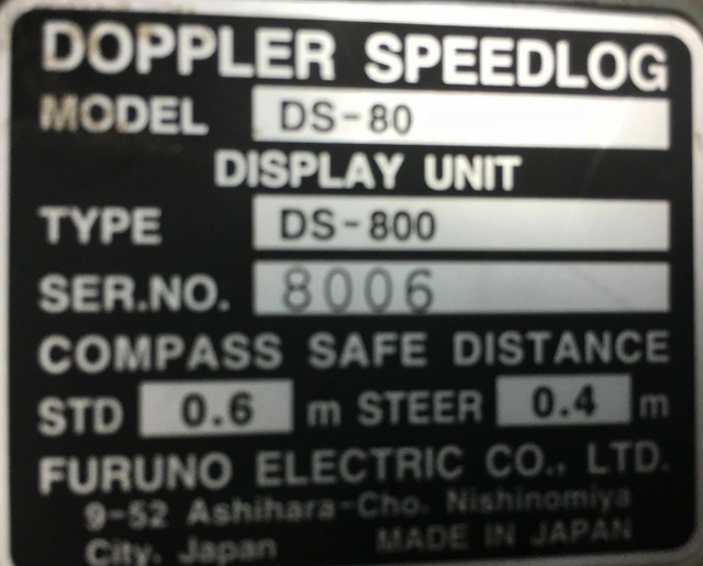 FURUNO Ds-800 Doppler Speed Log Display Unit for Ds80 for sale online ...