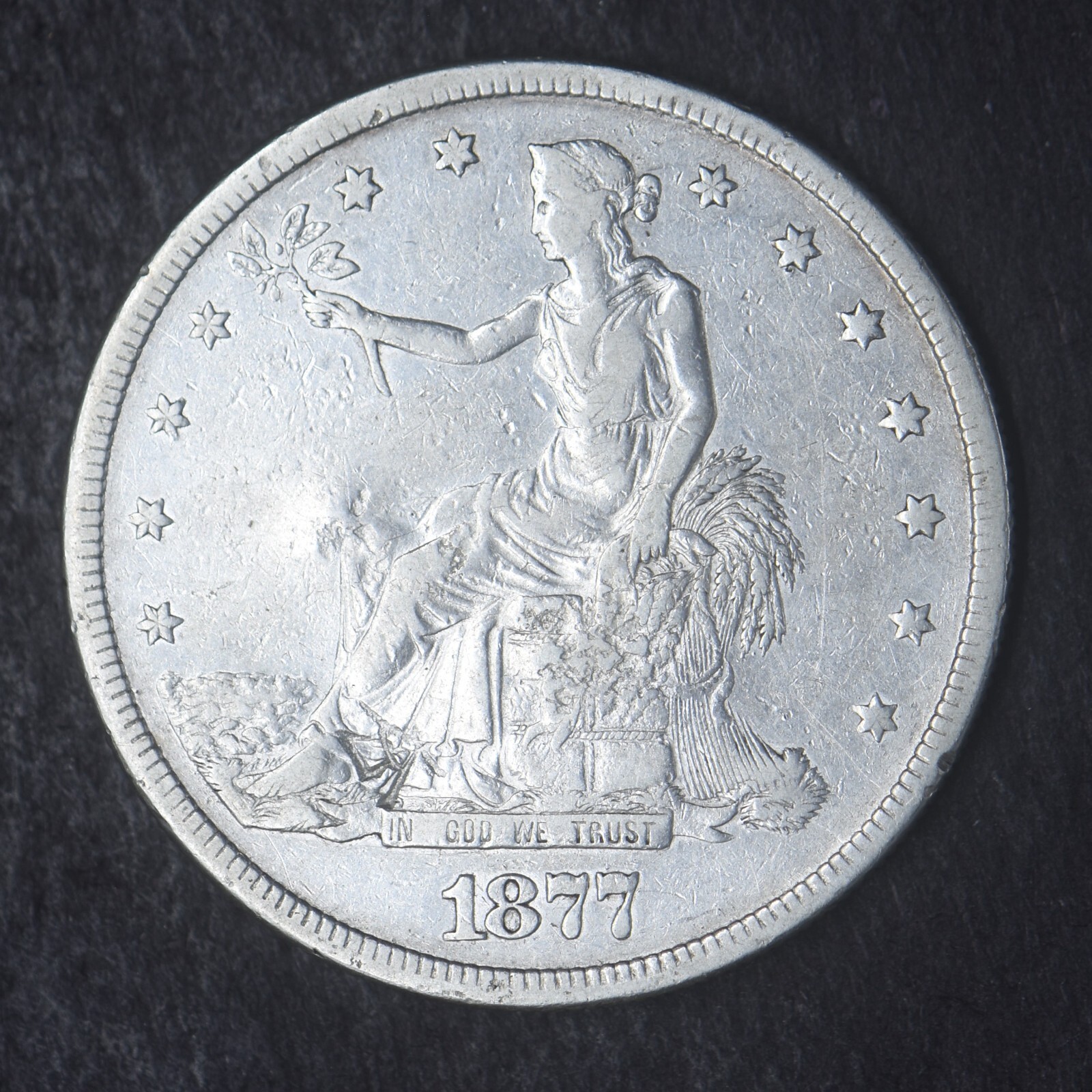 1877-S Trade Dollar "Chop Marks" 420 Grains .900 Fine Silver $1 ...