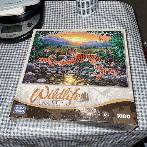 Wildlife Gallery Tiger Cubs Resting by the Pool Mega Puzzles 1000 Pcs ...