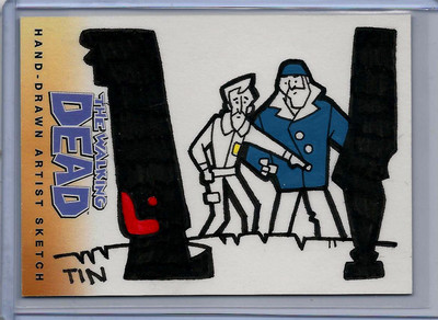 The Walking Dead Comic Series 2 Cryptozoic Sketch Card Dustin Tin Foust ...