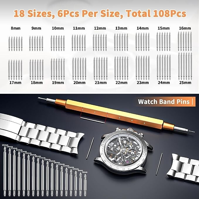 Watch Repair Kit Leather Invicta Gold Watchband Adjustment Tool With ...